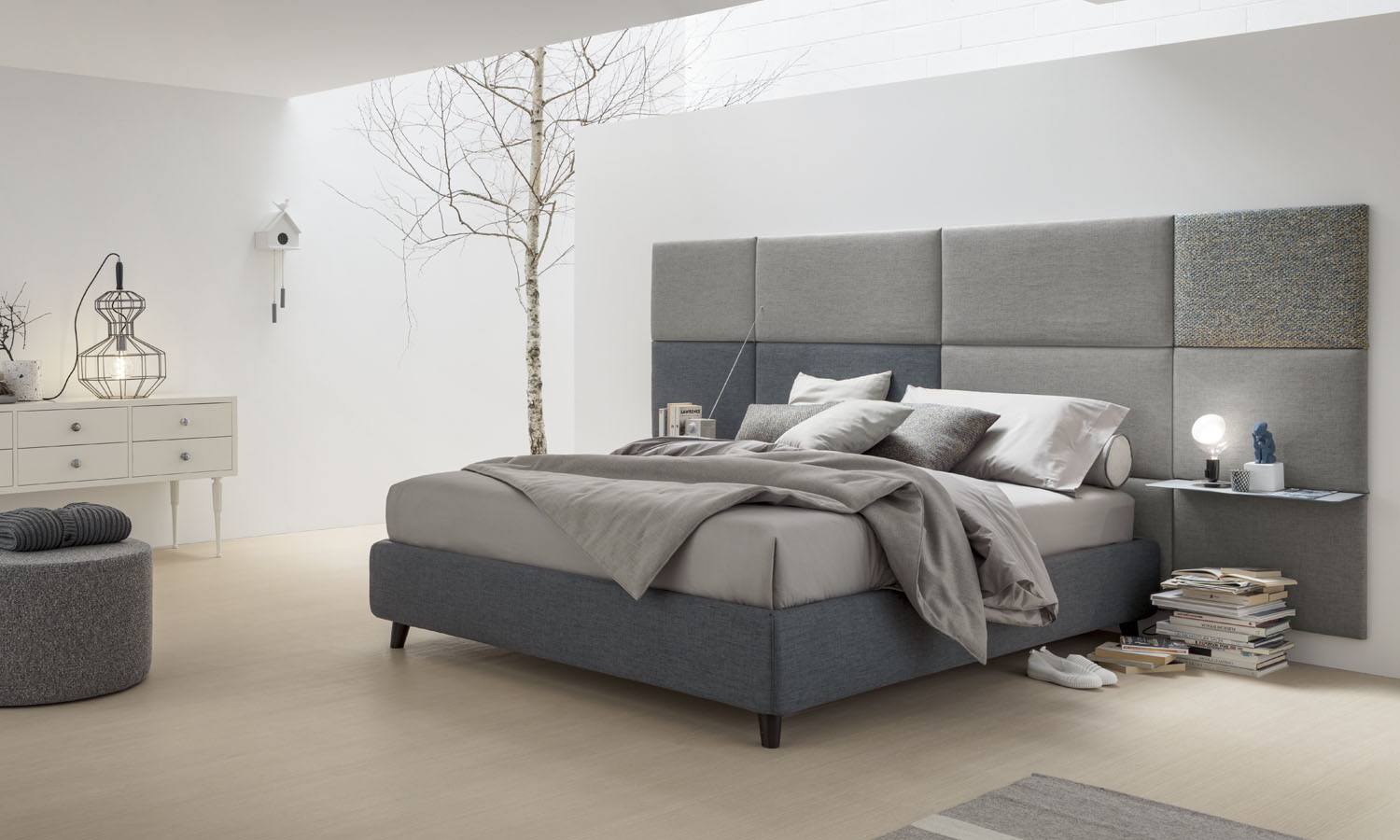 Boiserie: letto matrimoniale con testata personalizzabile - V&Nice
